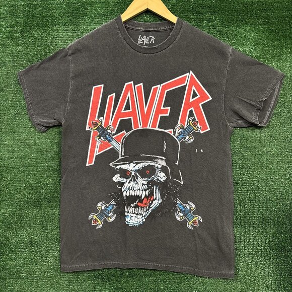 Slayer | Shirts | Slayer Skull And Crossbones Heavy Metal Band Tshirt ...